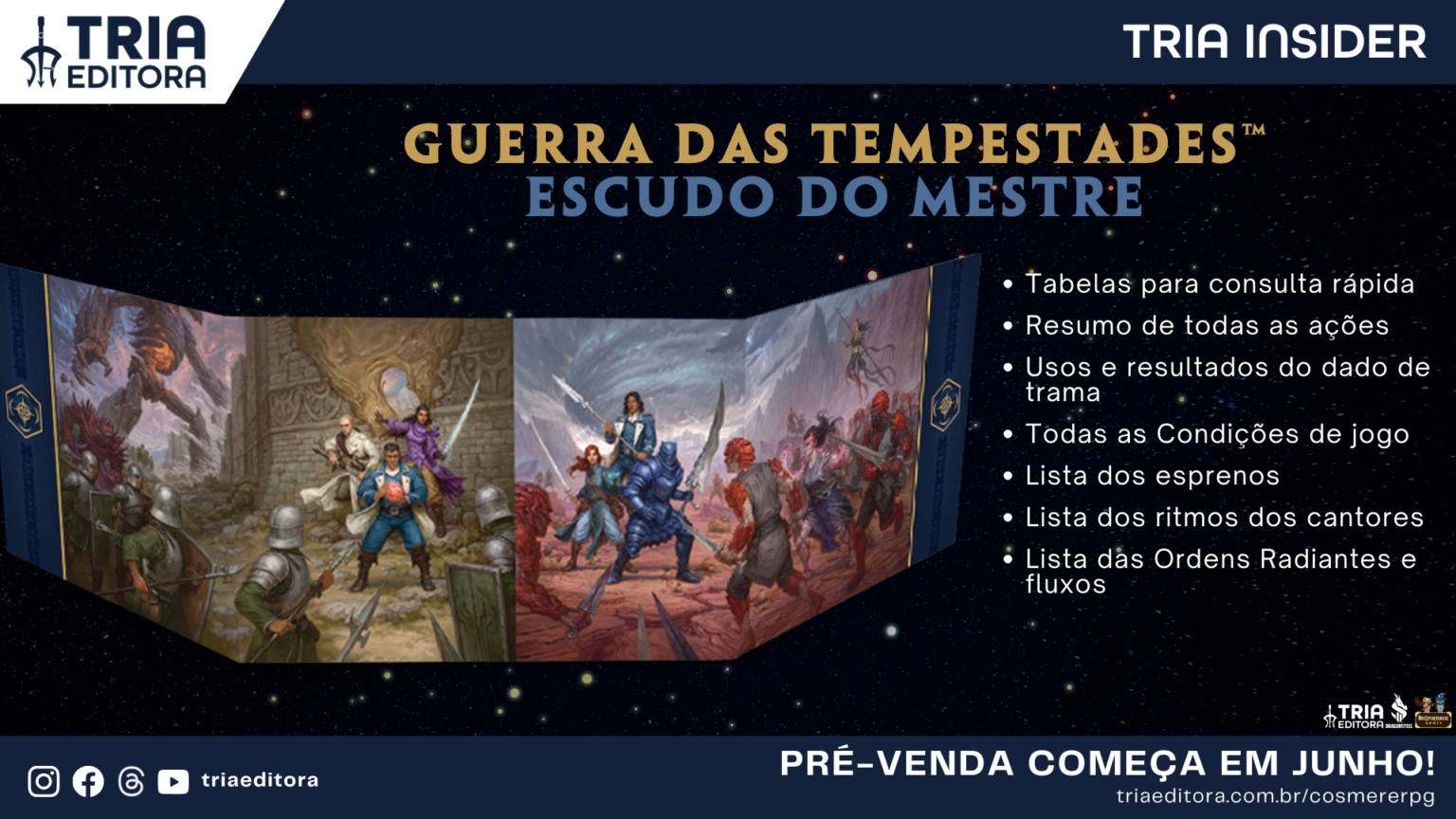 Cosmere RPG: o jogo oficial e canônico do universo de Brandon Sanderson ...